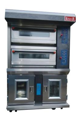 China 2 Deck 4 Trays Bakery Convection Oven 10 Trays Proofing Combination for sale