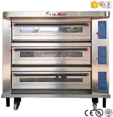 China Three Layers 12 Trays Gas Deck Baking Convection Oven Easy To Use for sale