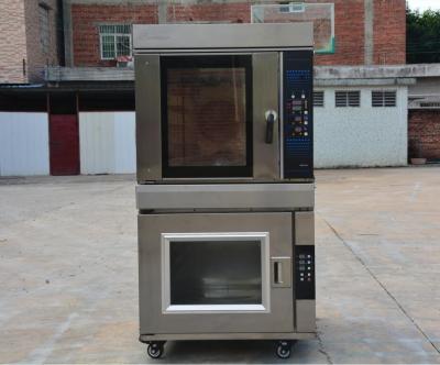 China Industrial Usage Steaming Gas Hot Air Circulation Oven 8 Trays Baking Convected Oven with 10 Trays Proofer for sale