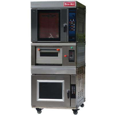 China Sain Mate New Commercial 3 in 1 Combination Hot Air Furnace Toast Dough Proofing Fermentation Oven with Baking for sale