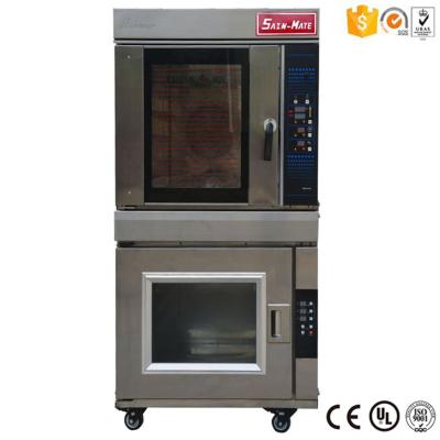 China Sain Mate 4 Trays Electric Hot Air Convection 10 Trays Proofing Bread Baguette Toast Combination Oven for sale