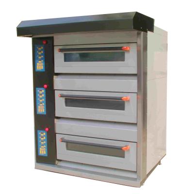 China Sun Mate High Quality Electric Digital 3 Tier 15 Trays All Breads Baking Oven Cake Bakery Equipments Electric Deck Oven for sale