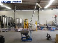 China Plastic Material Flexible Spiral Conveyor , Customized Size Grain Screw Conveyor for sale