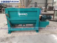 China Recycled Plastic Granulation Horizontal Ribbon Mixer 300KG Air Operated Outlet 600L for sale