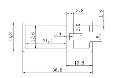 China 16*37mm 2016 new coming, alu profiles for display racks,all kinds of profiles forexhibits for sale