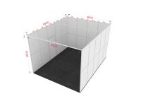 China Exhibition Booth Modular Aluminum Construction Easy To Set Up Reusable And Waterproof Suitable For Medical Quarantine for sale