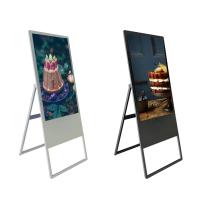 China 32 Inch Android Indoor Digital Signage Display 1920x1080 450cd/m2 Portable Floor Stand for sale