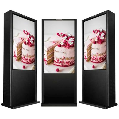 China 75 inch Outdoor Touch Screen Kiosk / Android Based Standing Digital Signage for sale