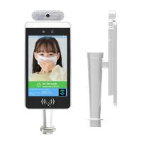 China Android 8 Inch Infrared Face Recognition Thermometer with AI Detection 20000 Face Database for sale