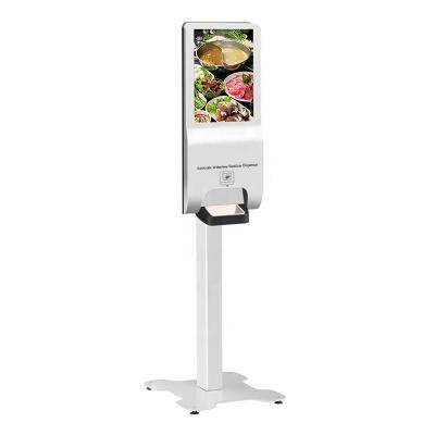 China 21.5 Inch Floor Standing Digital Signage Hand Sanitizing Kiosk 8GB Nand Flash Android for sale
