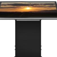 China 1080P Floor Standing Digital Signage Guilding MenuTemperded Glass Panel for sale