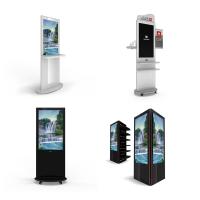 China Floor Standing Digital Signage Advertising Screen Removable Shelf with Wheel for sale