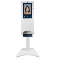 China Wall Mount LCD Digital Signage Measuring Temperature With Hand Sanitizer Dispenser for sale