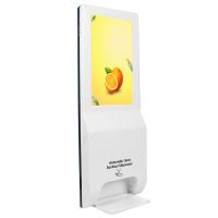 China Wall Mount LCD Digital Signage Measuring Temperature With Hand Sanitizer Dispenser for sale