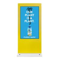 China 55 Inch Outdoor Floor Standing Digital Signage Kiosk 2000cd/m2 High Brightness Advertising Display for sale