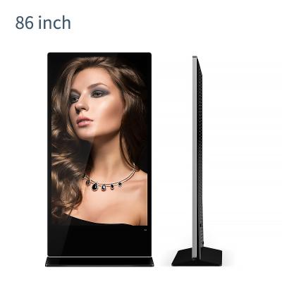 China Windows OS 86 Inch Digital Lcd Touch Screen Advertising Display Kisok for sale