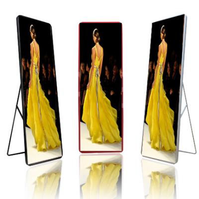 China Portable Led Video Advertising Display Standing Streamlined 600cd/M2 for sale