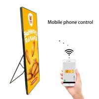 China Portable Led Video Advertising Display Standing Streamlined 600cd/M2 for sale