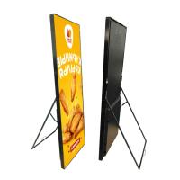 China Portable Led Video Advertising Display Standing Streamlined 600cd/M2 for sale