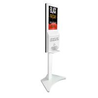 China 21.5 Inch Floor Standing Digital Signage with Hand Sanitizer Dispenser 8GB Android for sale