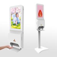 China 21.5 Inch Floor Standing Digital Signage with Hand Sanitizer Dispenser 8GB Android for sale