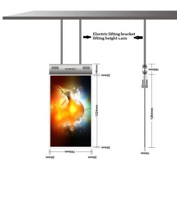 China 55'' Indoor Advertising Lcd Hanging Digital Signage Double Sided for sale