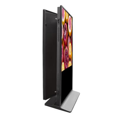 China 55 Inch Dual Touch Screen Digital Signage Floor Standing Kiosk 1920x1080 for sale