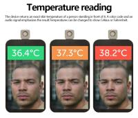 China 2.5W HD Ai Infrared Thermometer With Face Recognition Dustproof for sale