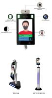 China Non Contact Attendance Face Recognition Self Check Temperature Kiosk 10