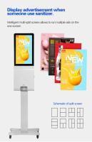 China 21.5 Inch LCD Digital Signage Automatic Hand Sanitizer Dispenser Advertising Kiosk 1080p for sale