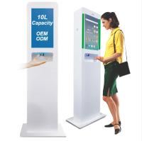 China Android OS A64 Automatic Hand Sanitizer Dispenser Advertising Kiosk 220v for sale