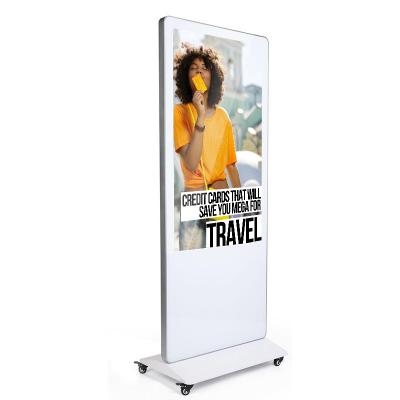 China LCD Movable Touch Screen Digital Signage Advertising Kiosk Floor Standing for sale