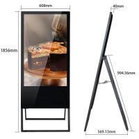 China 32 Inch Android Indoor Digital Signage Display 1920x1080 450cd/m2 Portable Floor Stand for sale