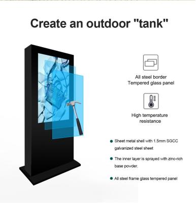China Outdoor Digital Signage 2500nits IP65 Waterproof Advertising Display 43 inch for sale