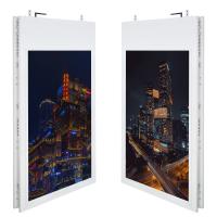 China 55 Inch Hanging Double Sided Commercial Digital Signage Display 3500cd/m2 Ultra High Brightness for Window for sale