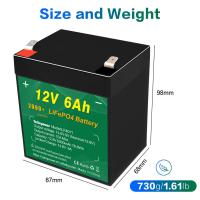 China 12v lifepo4 car battery Low Temperature Cycle 12.8v 10ah 5ah 6ah for sale