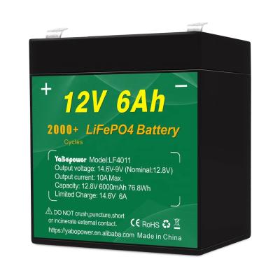 China motorcycle 12.8v 12v 6ah Lifepo4 Battery Pack Manufacturers Solar Alarm System for sale