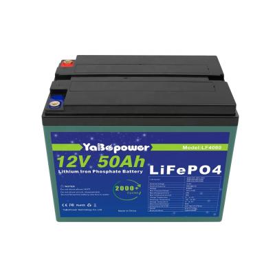China 12v 50ah Lifepo4 Rechargeable Battery Pack 2000 Deep Cycles for sale