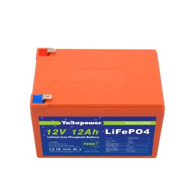 China 12.8v 12v 12ah Lifepo4 Battery Rechargeable Discharge Current 6A for sale