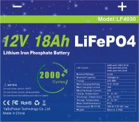 China 12v 18ah Lifepo4 Battery Lithium Ion Small Discharge Current 9A for sale