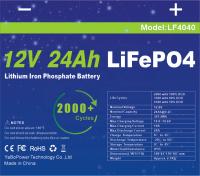 China 24Ah 12v Lifepo4 Battery Cells Lithium IP55 Waterproof for sale