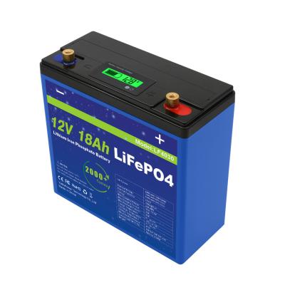 China Lightweight 12V 18Ah Lifepo4 Battery Big Capacity Long Cycle Life 3 Years Warranty for sale