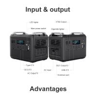 China Outdoor 2000W Two-Way 2000W Quick AC Output Multifunction Power Bank 2000W Solar Portable Generator for sale