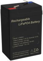 China Lithium Iron Phosphate Deep Cycle LiFePO4 Battery Lithium 6V 6Ah 6.4V For Toys UPS for sale