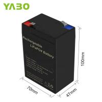 China 6Ah 6V Lifepo4 Deep Cycle Lithium Battery For Toys Bicycle Headlight Bumper Car for sale