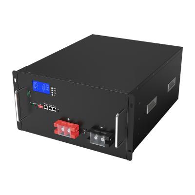 China Longer Lifespan Rack Module RS485 CAN Prismatic 16S1P Lithium Ion Battery 200Ah Lifepo4 Battery Pack 48V for sale