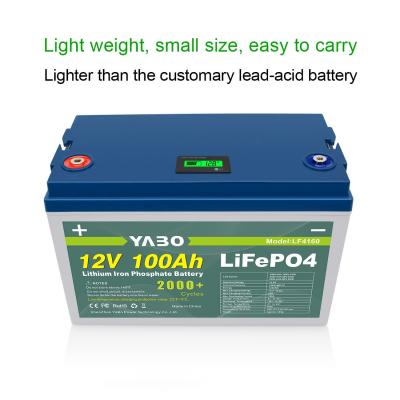 China FCC 100ah 12 Volt Lifepo4 Battery M8 Terminal IP55 Plastic Casing for sale