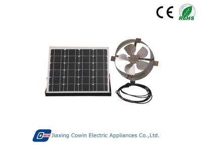 China 20W Brushless Solar Powered Gable Vent Fan With 12in Aluminium Fan Blade for sale