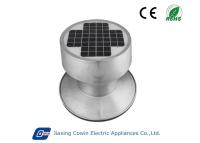 China 9W Aluminium Alloyed Solar Vent Fan No Painting Silver Matte Black Customized for sale
