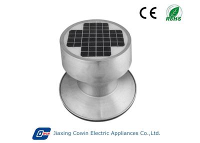 China 9W Aluminium Alloyed Solar Vent Fan No Painting Silver Matte Black Customized for sale